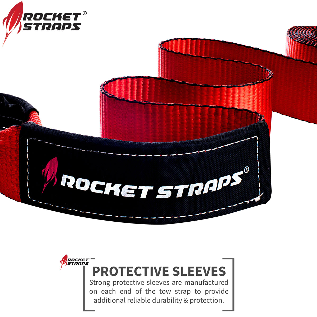 Rocket Straps 3" x 30' Extreme Heavy Duty Tow Strap - 30,000 LBS